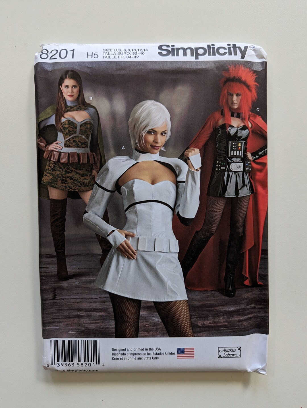 Sz 6-14 Simplicity Outer Space Fantasy Rebellion War Trilogy Costume Cosplay Halloween Sexy ...