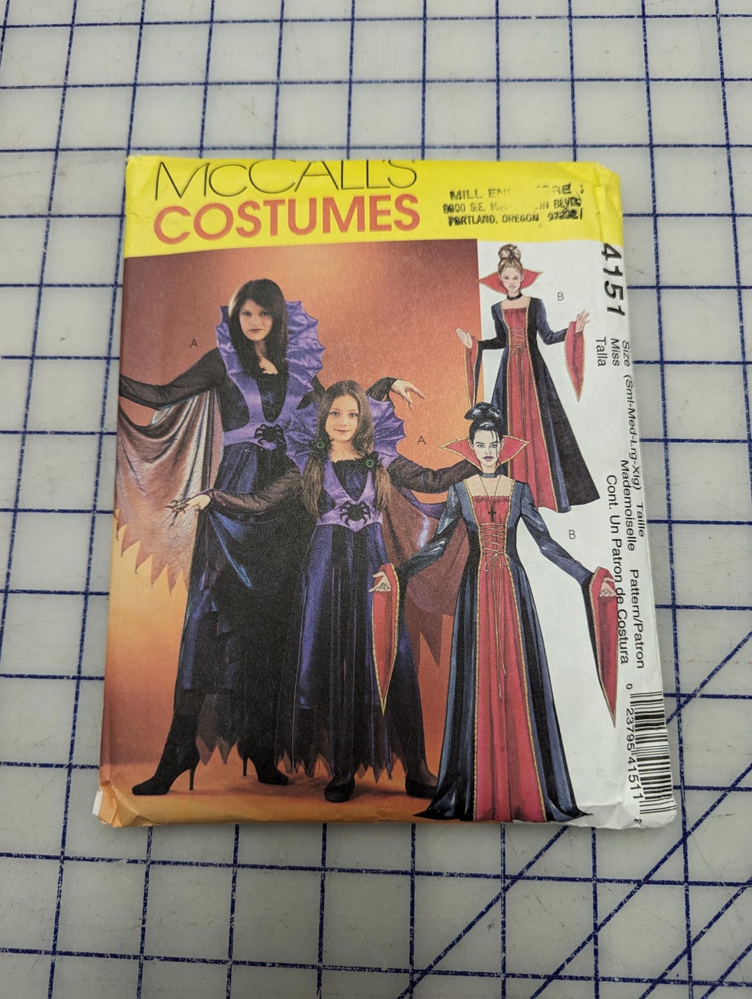 Sz S-XL Mccalls Womens Gothic Fantasy Costume Halloween Vampire Dress ...