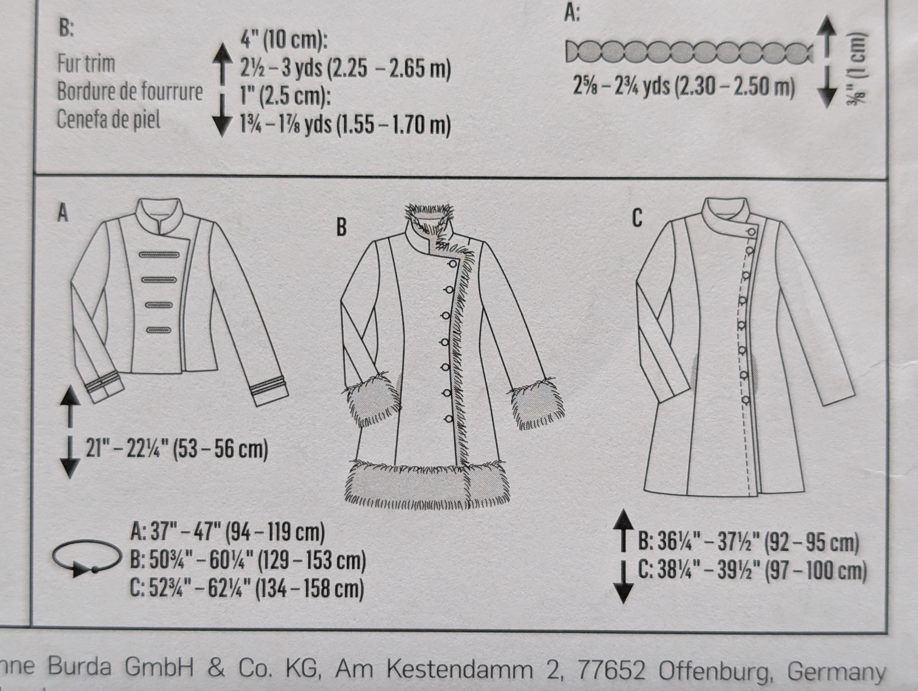 Sz 8-20 UNCUT FF Burda Plus Size Womens Military Style Jacket and Knee ...