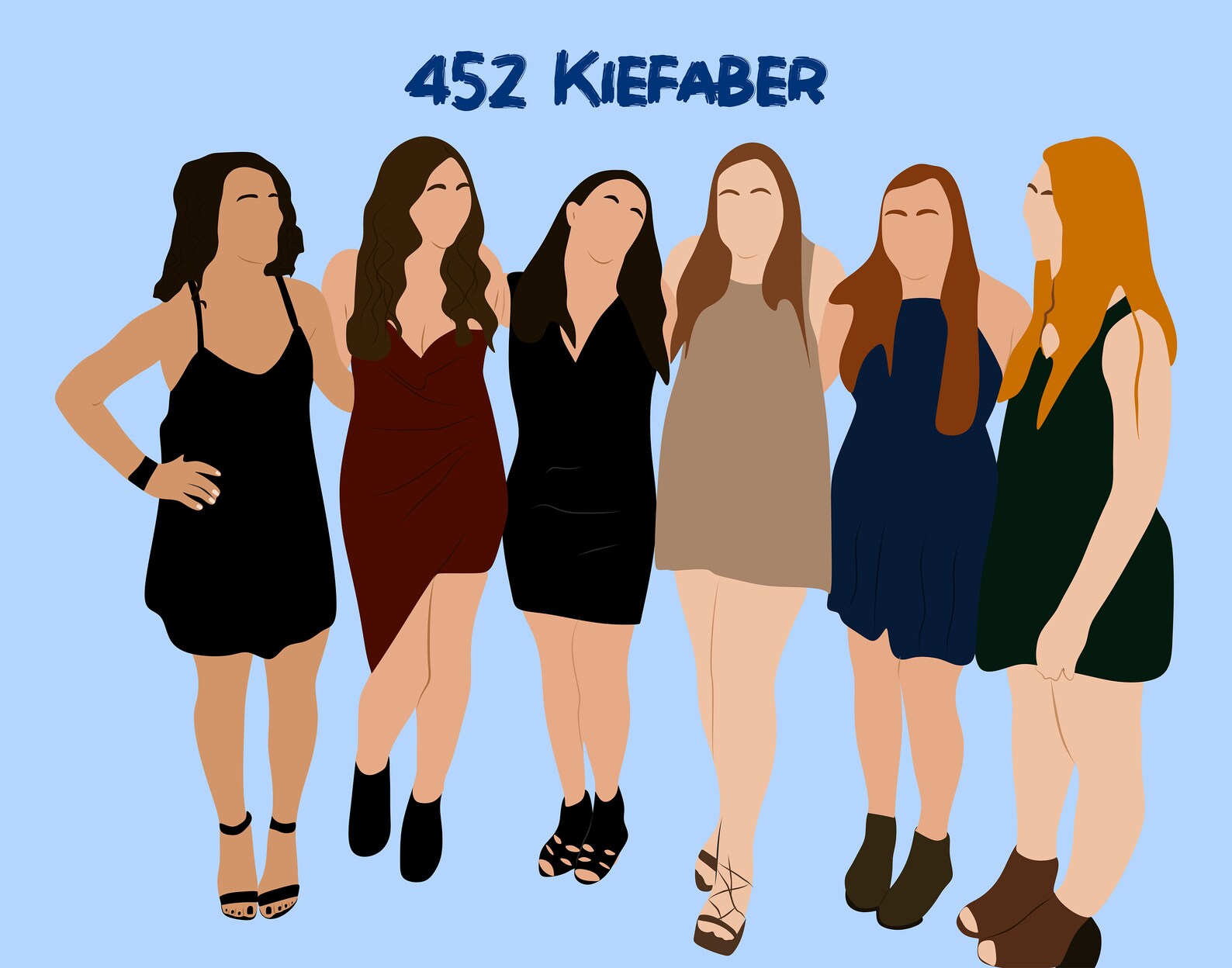 Best Friends Faceless Portrait BFF Portrait From Photo | Etsy