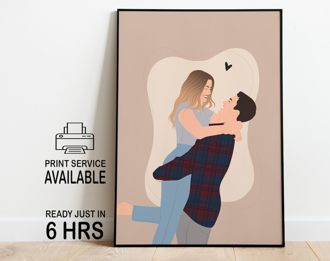 Gift for Couple, Couple Portrait, Family Portrait, Faceless Portrait ...