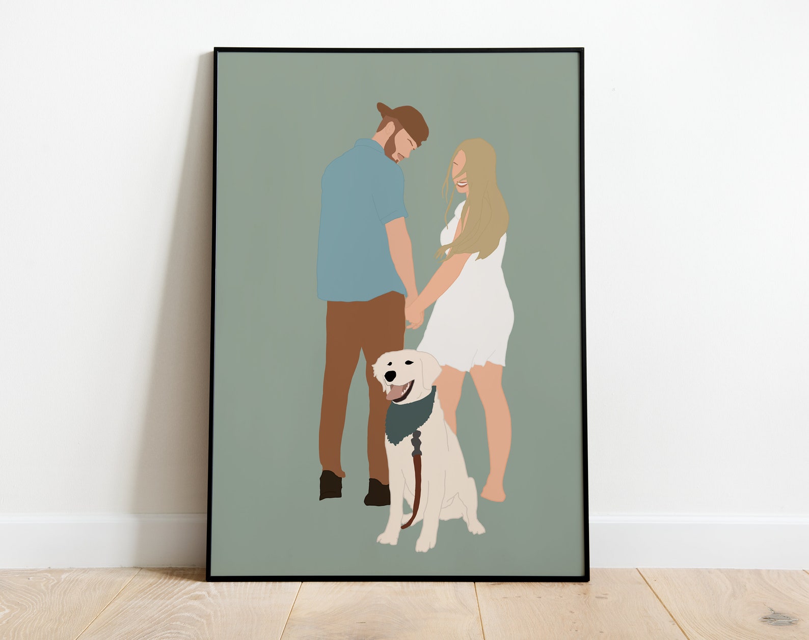 Custom Minimalist Digital Portrait Faceless Illustration ASAP | Etsy