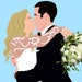 Custom Minimalist Wedding Portrait, Faceless Digital Art, Print Not ...