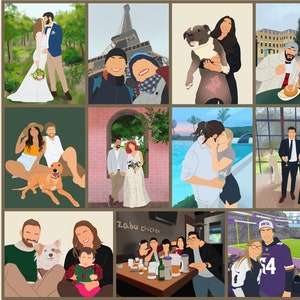 Custom Minimalist Digital Portrait Faceless Illustration ASAP Faceless ...