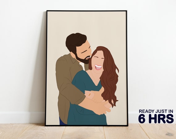 Faceless Portrait Custom Illustration Personalised Photo - Etsy