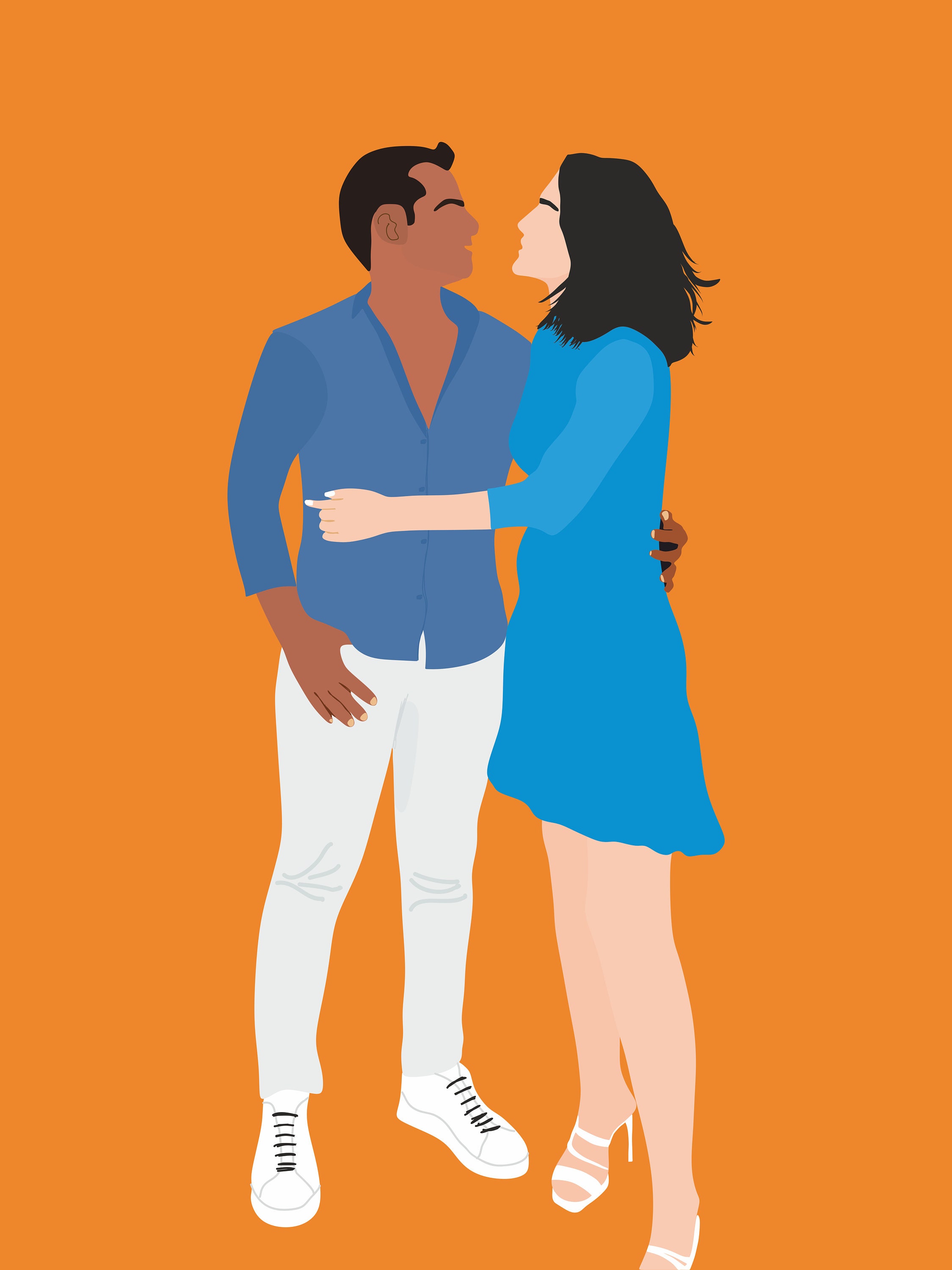 Custom Minimalist Digital Portrait Faceless Illustration ASAP | Etsy UK