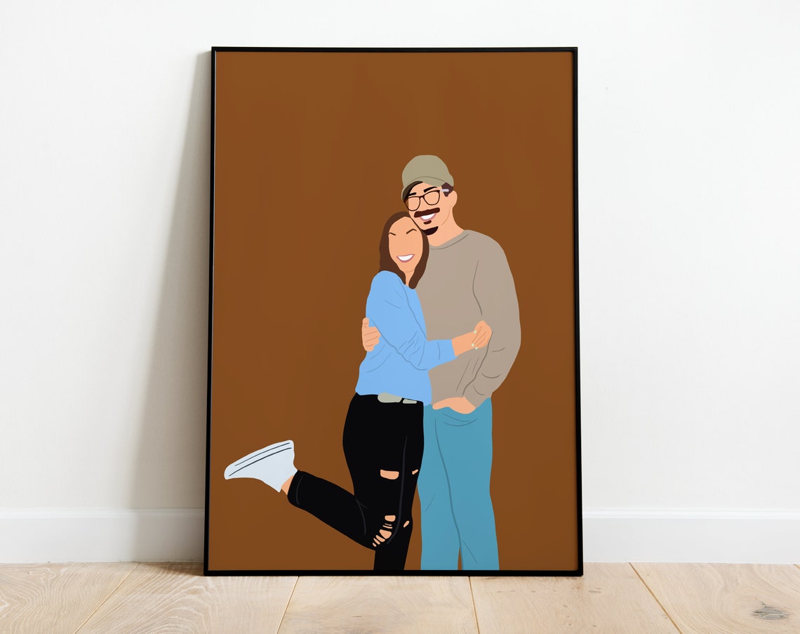 Faceless Portrait Custom Illustration Personalised Photo | Etsy