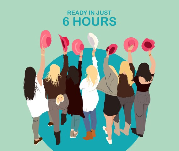 Custom Minimalist Digital Portrait Faceless Illustration Art - Etsy