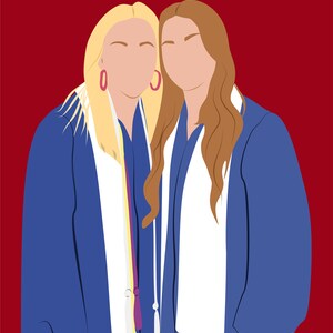 Senior. Graduation Gift. Custom Minimalist Portrait. Faceless Digital ...