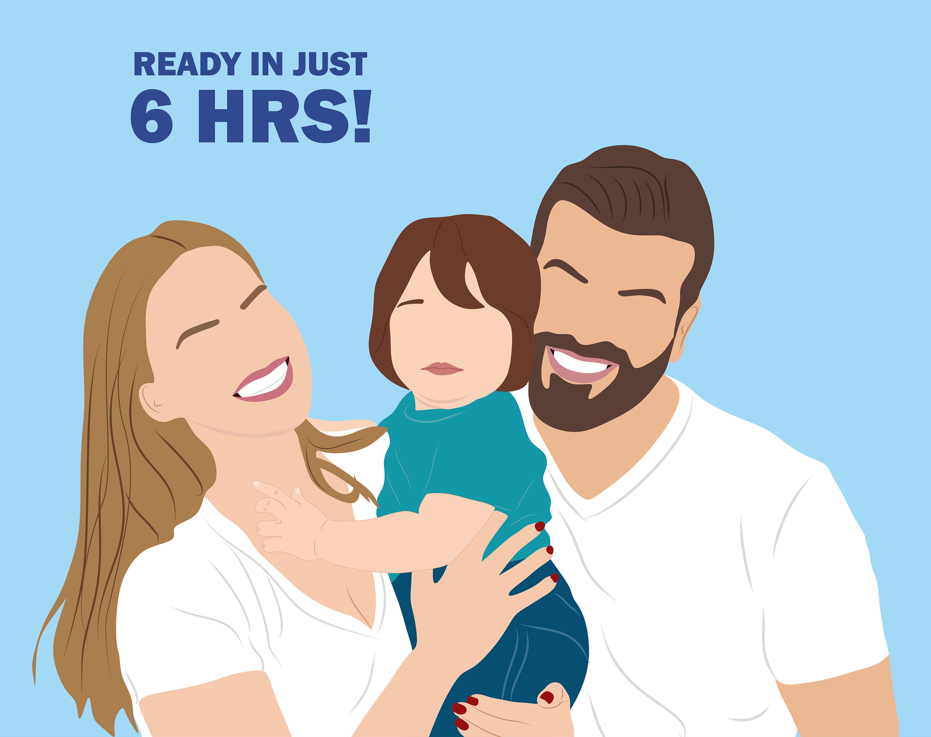 Custom Minimalist Digital Portrait Faceless Illustration ASAP - Etsy ...