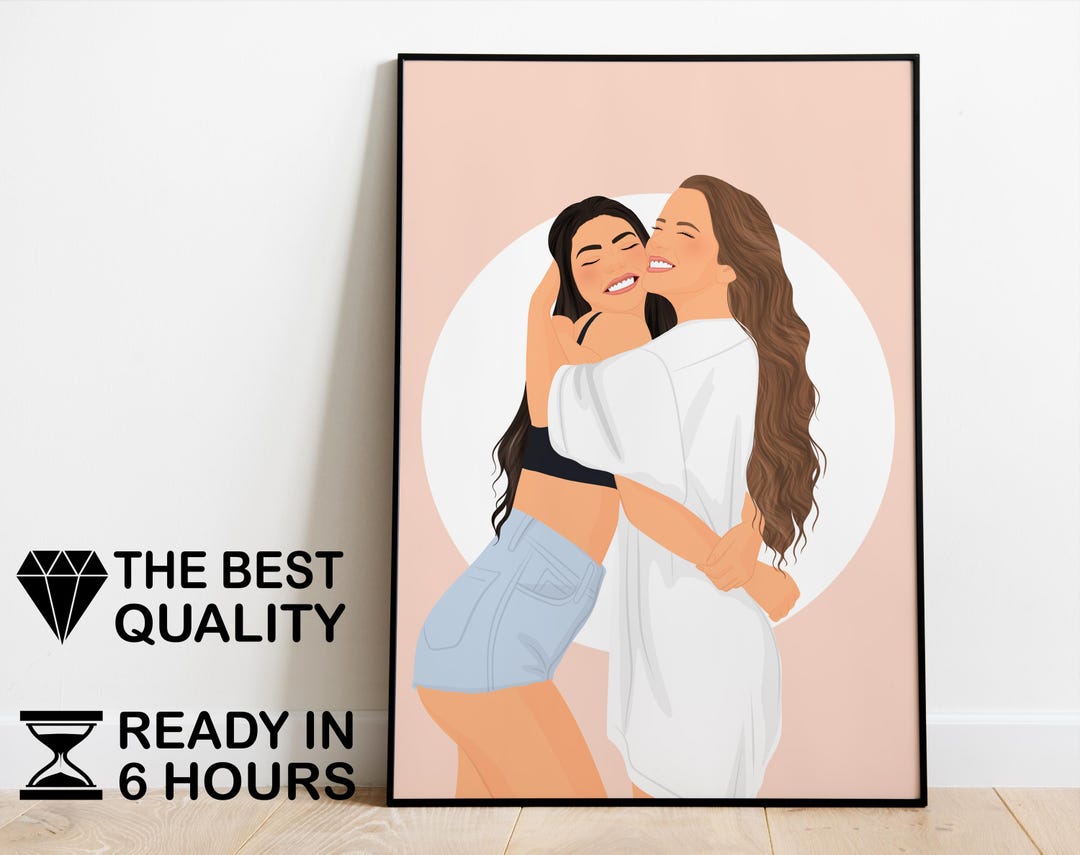 Faceless Portrait Custom, Faceless Portrait Print, Digital Portrait ...