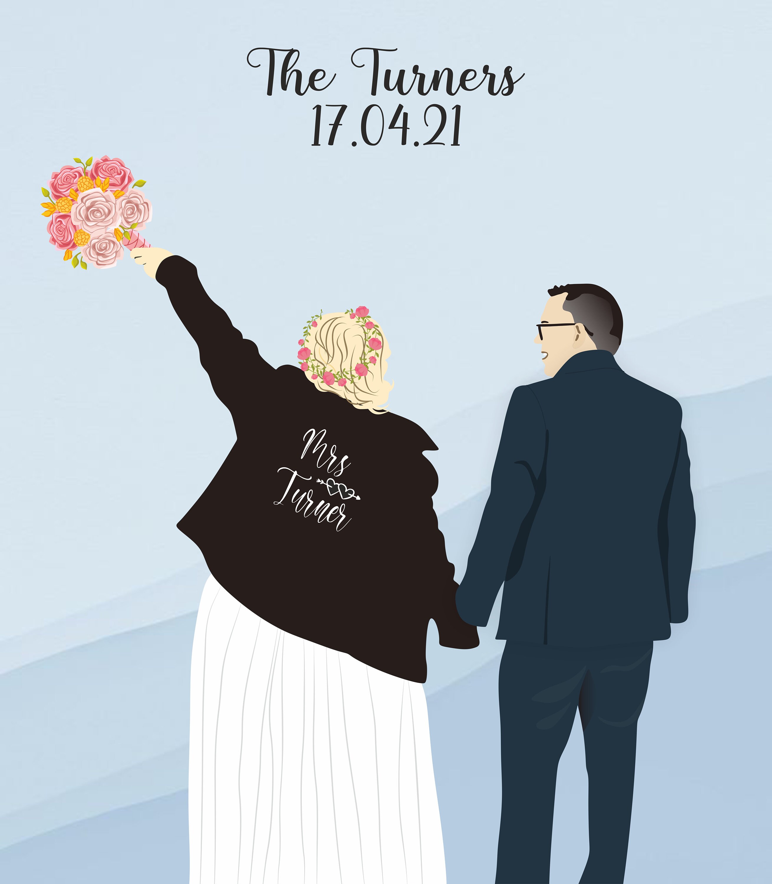 Custom Minimalist Digital Portrait Faceless Illustration Art - Etsy