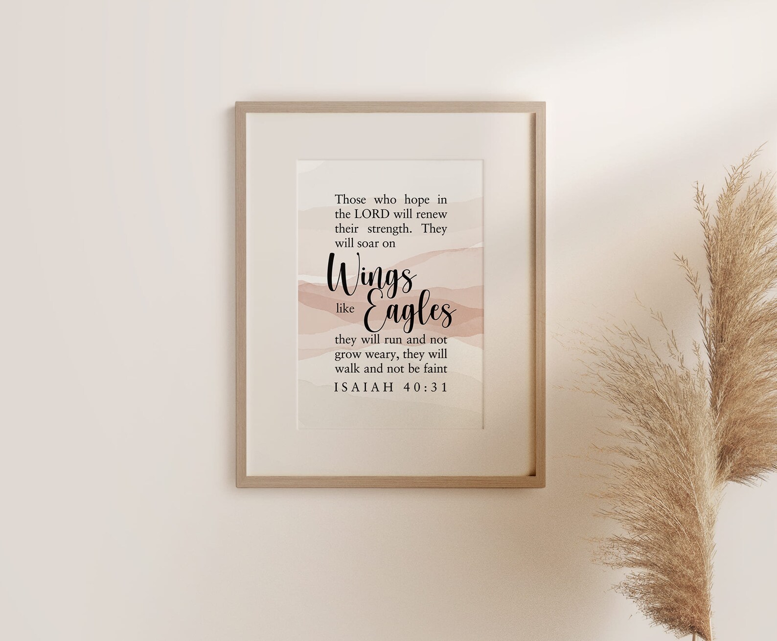 Isaiah 40:31 Printable Scripture Poster Bible Verse Wall Art | Etsy