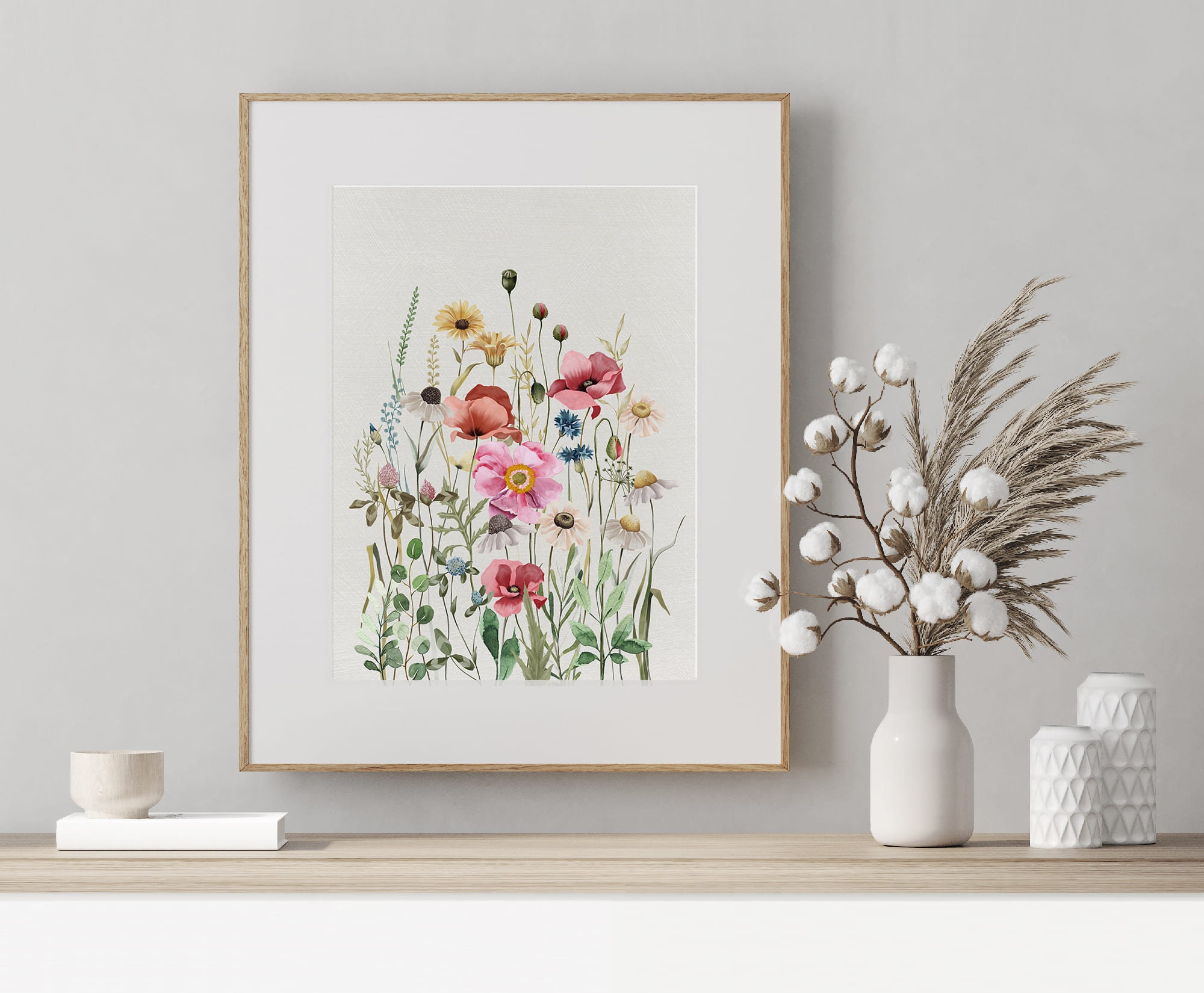 Wildflower Print Floral Instant Art Wildflower Wall Art | Etsy