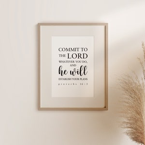Commit to the Lord Whatever You Do and He Will Establish Your Plans ...