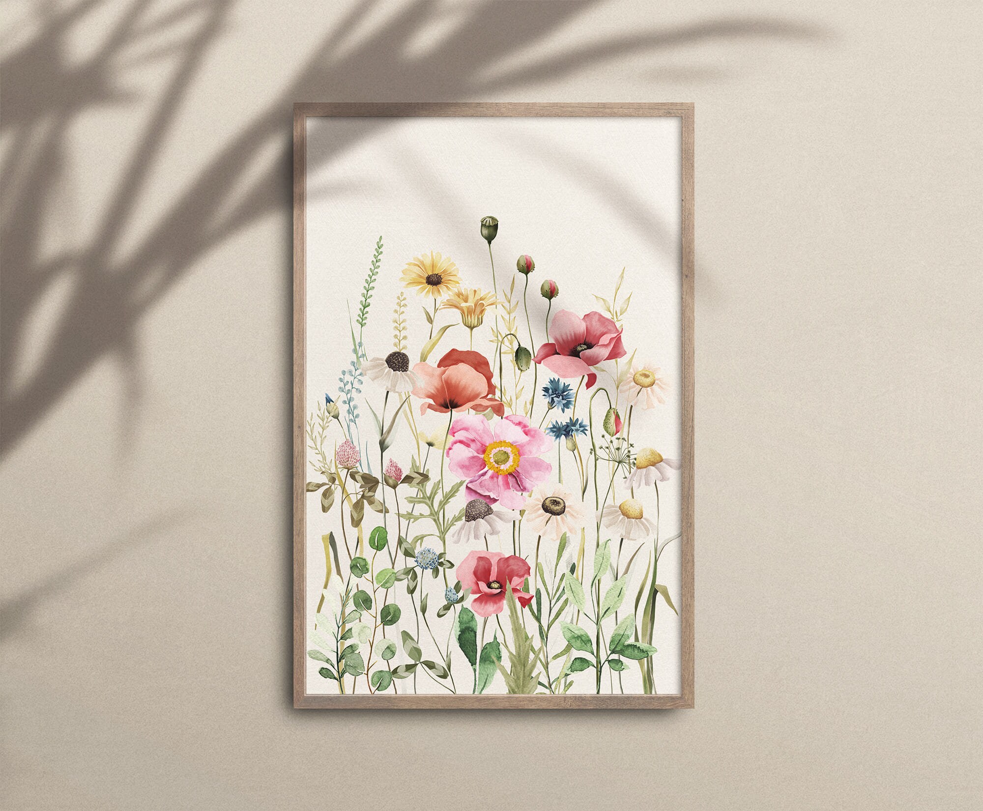 Wildflower Print Floral Instant Art Wildflower Wall Art | Etsy
