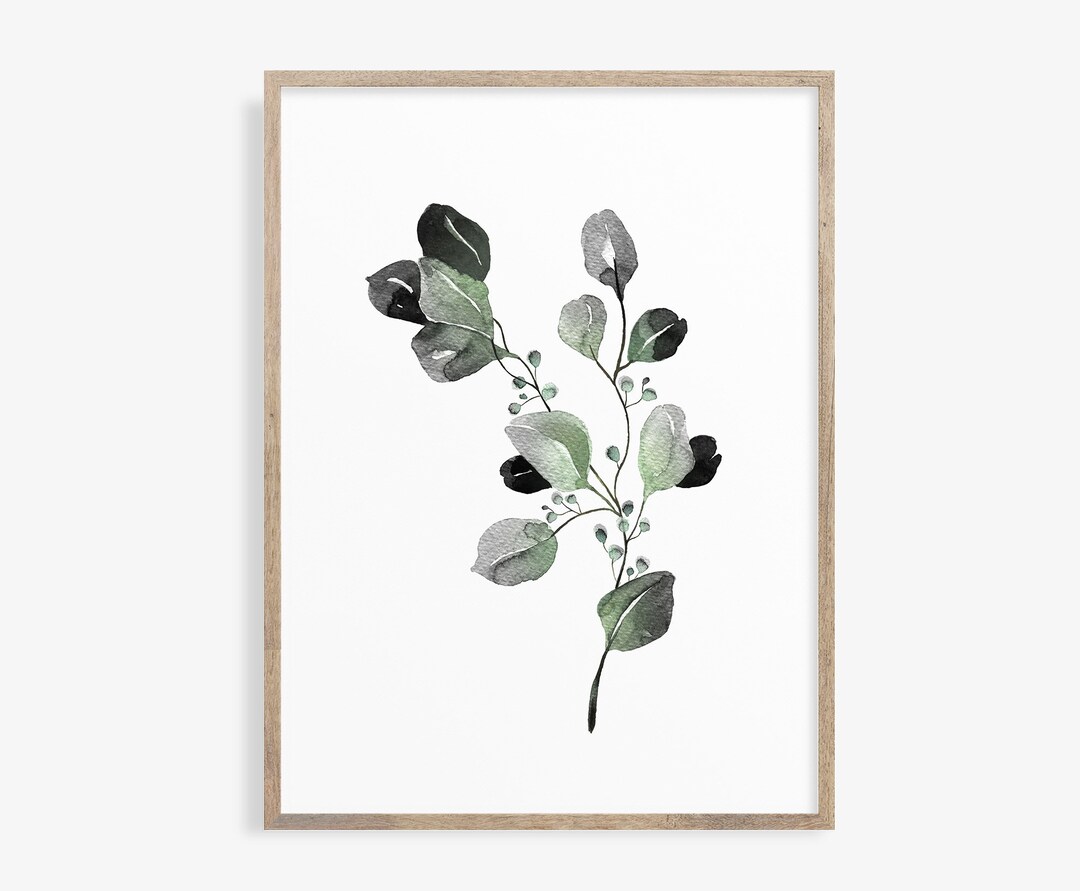 Eucalyptus Poster,eucalyptus Watercolor,leaves,printable Greenery Wall ...