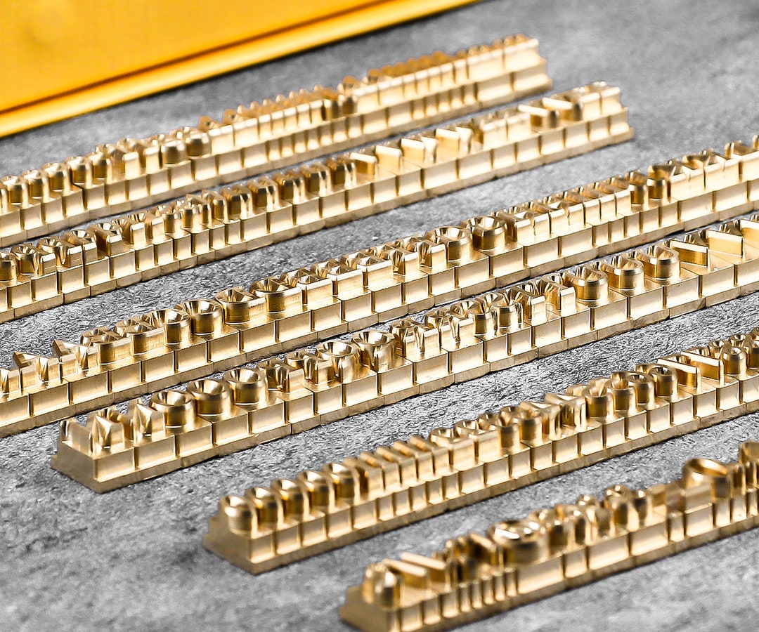 Custom Interchangeable Alphabet Stamp, Brass Metal Letters Stamp, 26 ...