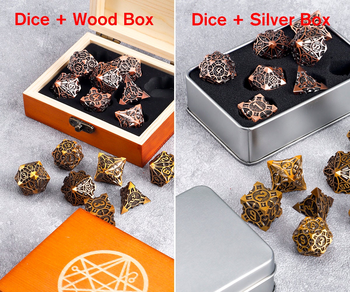 Mystery Dnd Metal Dice Resin Dice Set Blind Bags Mystery Dice Set for ...