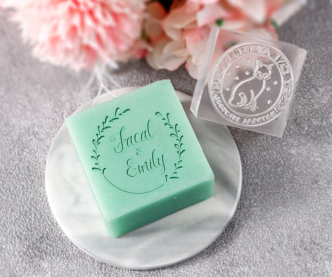 Personalized Soap Stamp, Handmade Mold Stamp, Acrylic Stamp Handle ...