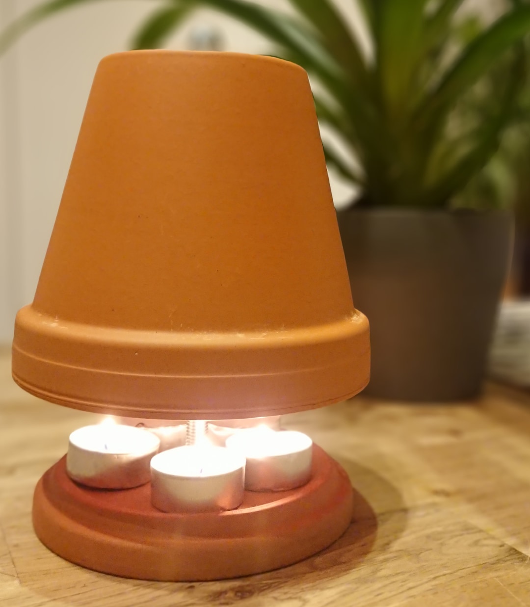 Tealight Heater Large 5-seater, Table Heater, Self-sufficient Heating ...