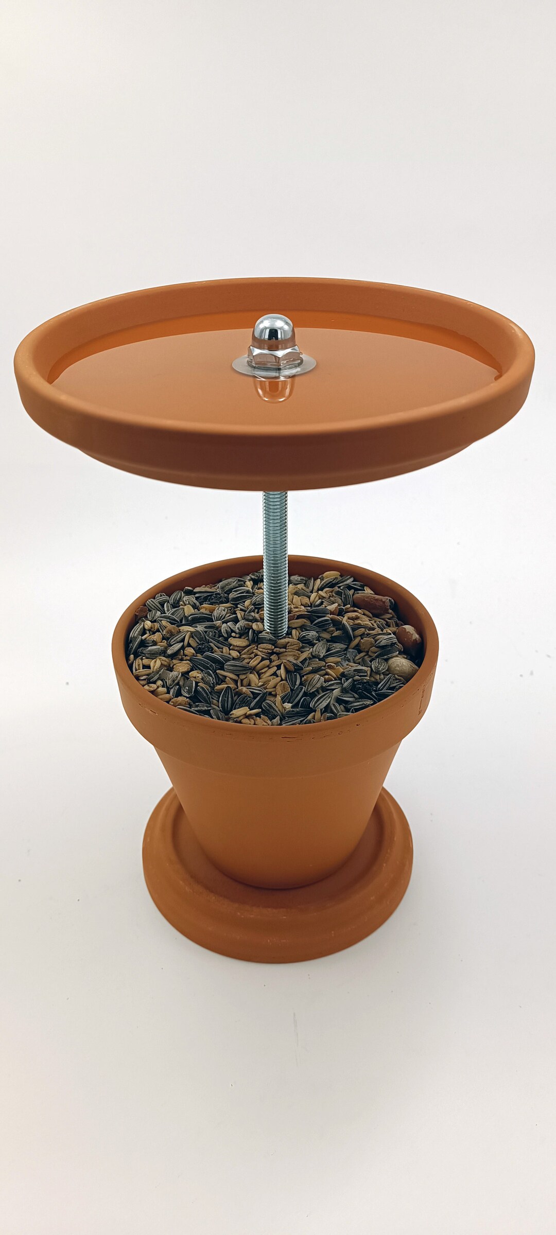 Bird Food Terracotta Large Combination Drinking Trough Bird Bath ...