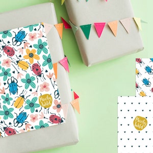 Love Bugs Insect & Garden Seamless Patterns. Ladybird and Beetles Kids ...