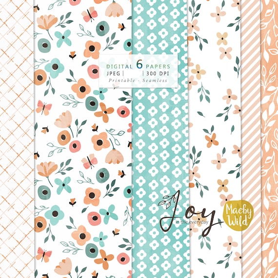 Digital Seamless Pattern Paper Background Scrap Paper - Etsy