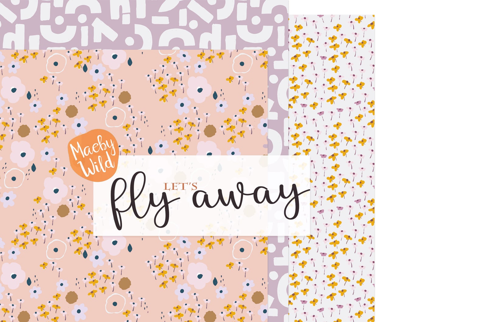 Boho Line Illustration Digital Seamless Pattern Paper - Bohemian Floral ...