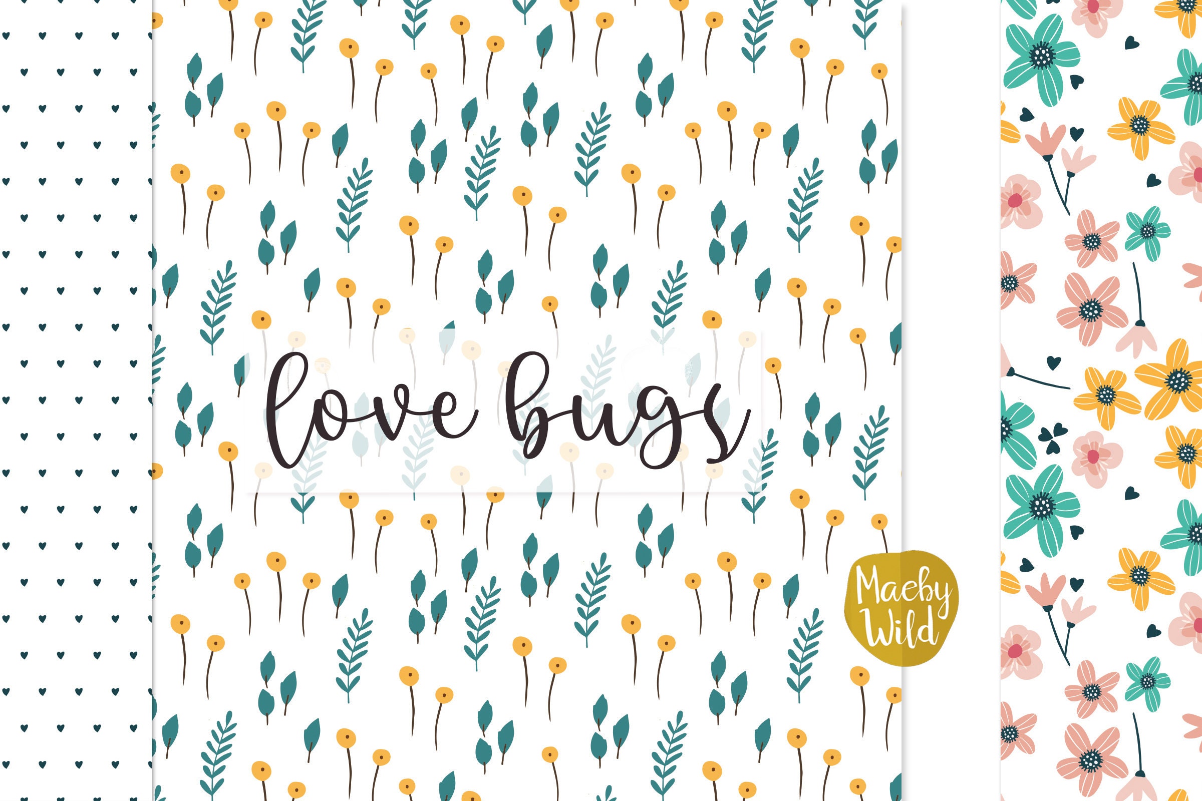 Paper, Party & Kids Insect Scrap paper Insect & garden seamless ...