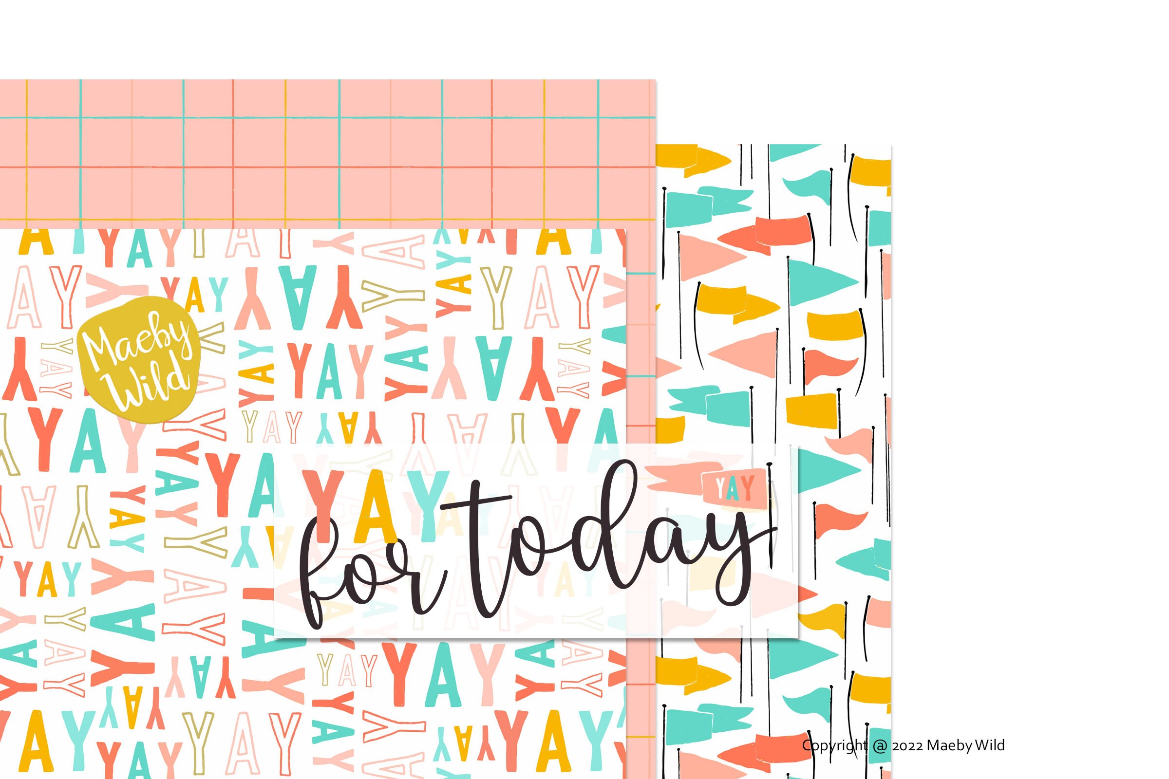 Celebration Digital Seamless Pattern Paper - Flag and Banner Pattern ...