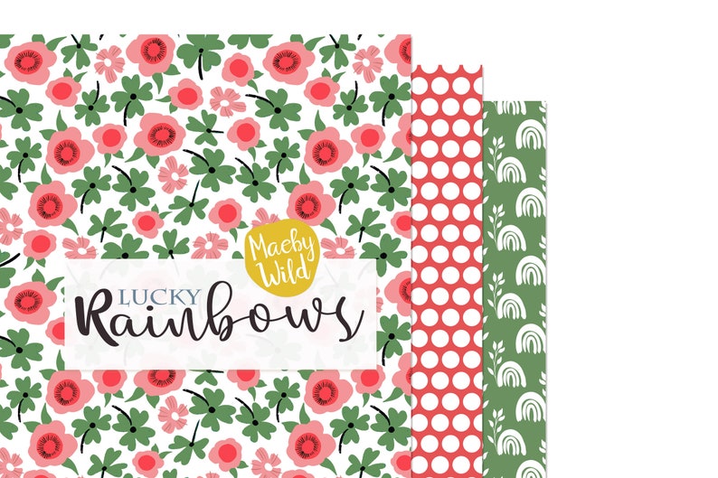 Good Luck Digital Seamless Paper Lucky Four Leaf Clover and - Etsy