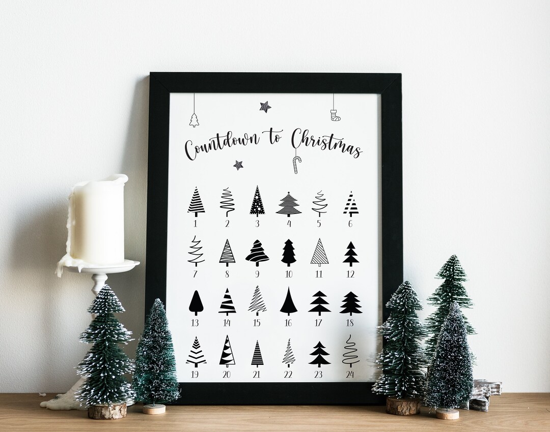 Adventskalender Christmas Countdown Poster in A4 - Etsy.de