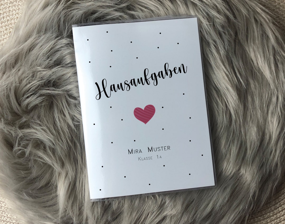 Homework Book Cover "dots" A5 - PERSONALIZED - Etsy