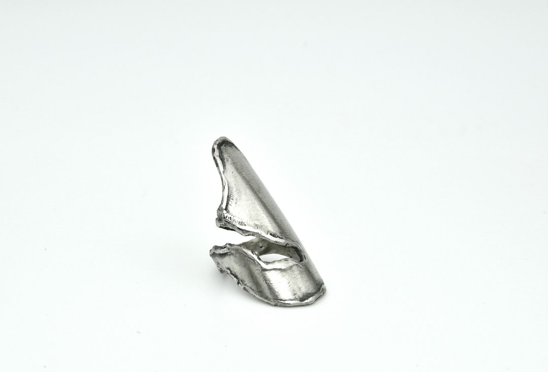 Long Statement Ring , Long Contemporary Ring ,full Finger Ring ,large ...