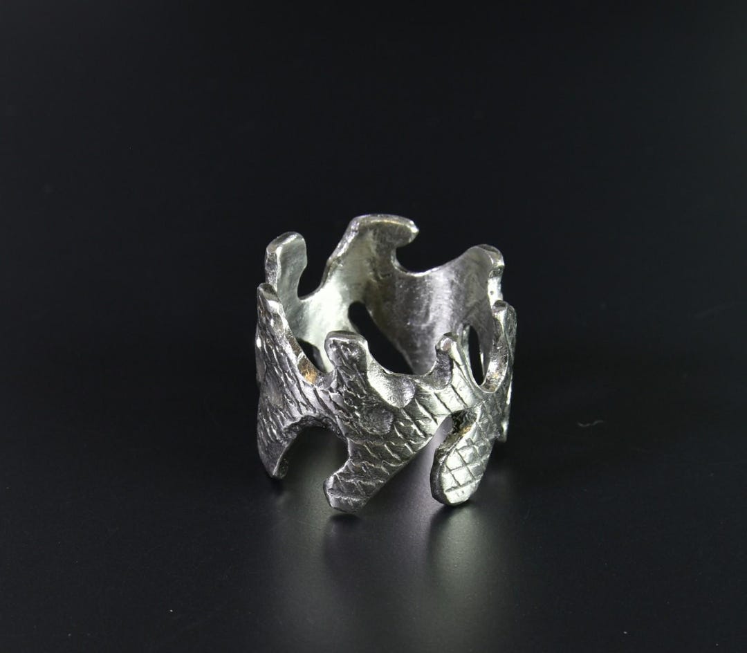 Stainless Ring, Cracked Ring Men, Geometric Ring, Brutalist Ring ...