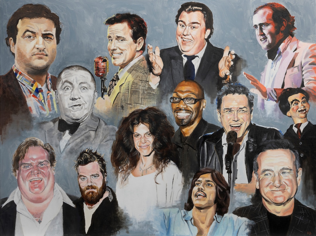 12x18 Inch Dead Comedians Society (comedic Performers) Oil Painting ...