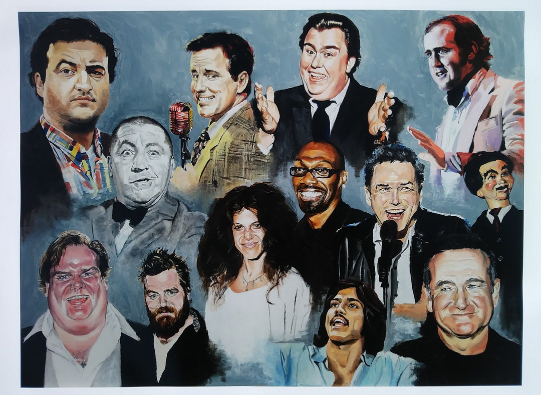24x36 Inch Dead Comedians Society (comedic Performers) Numbered Oil ...