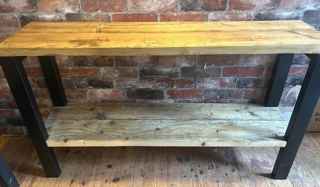 Rustic Scaffold Console Table the Carlton - Etsy