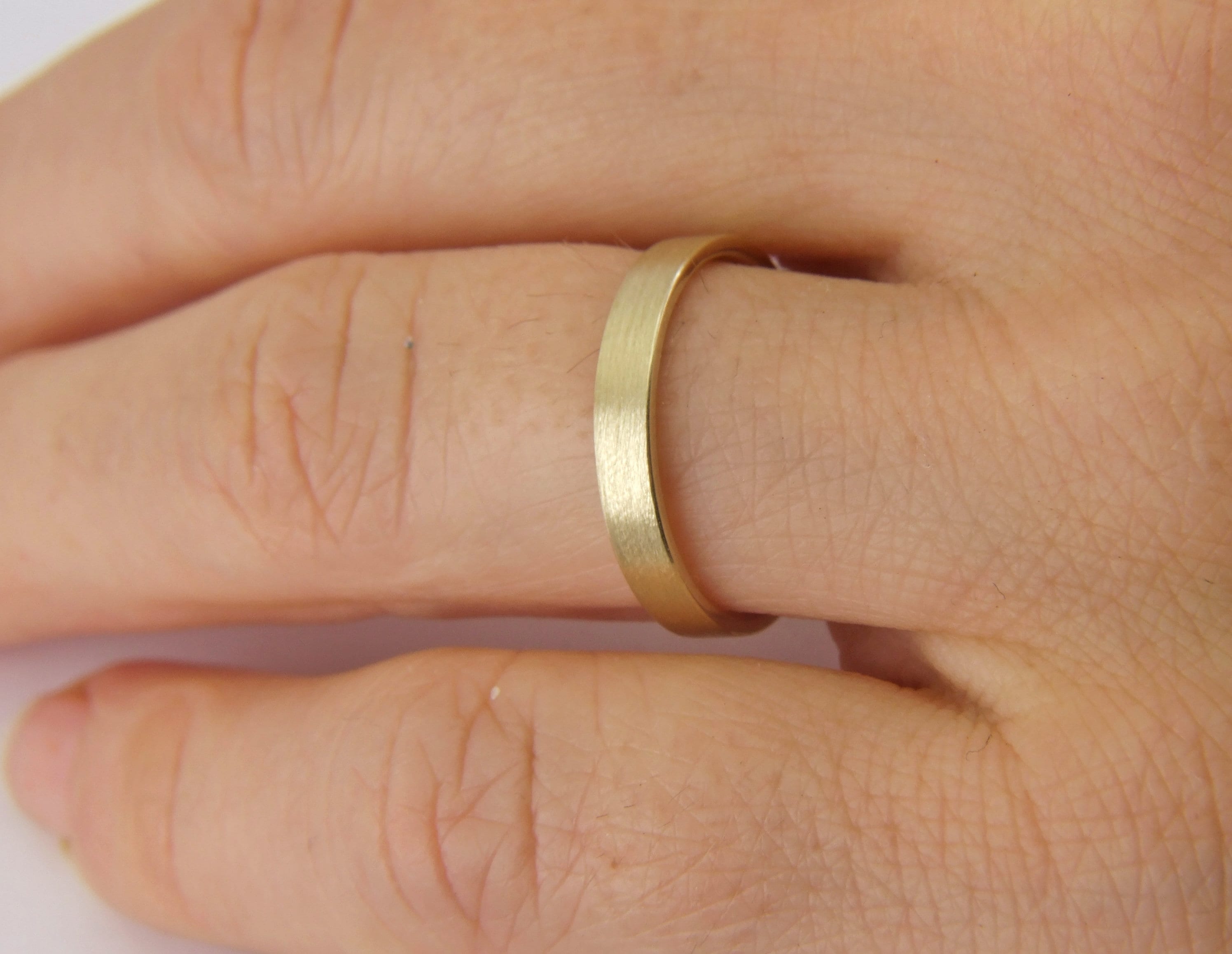 3mm10k Solid Gold Yellow Gold 1.1mm Thicksolid Gold | Etsy