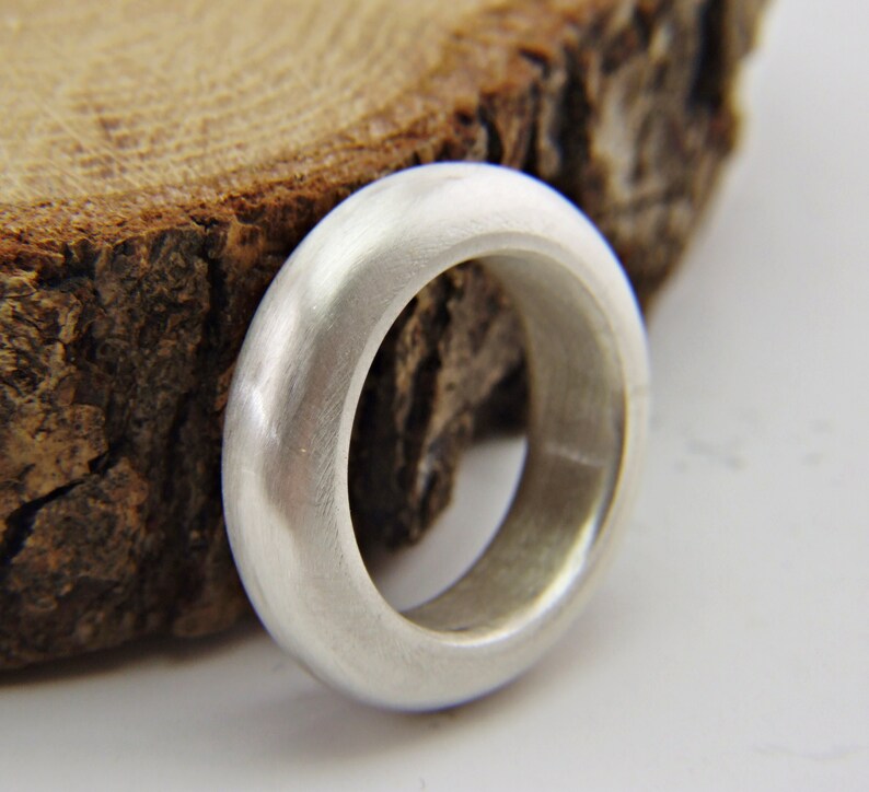 Handmade Rustic Pure Silver Band: Extra Thick Wedding Ring - Etsy