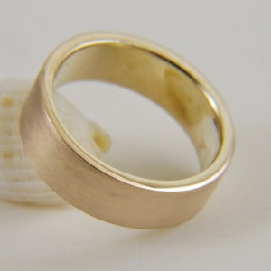 10K Solid Gold Two Color Band, Solid Gold Wedding Band , Rose - Yellow ...