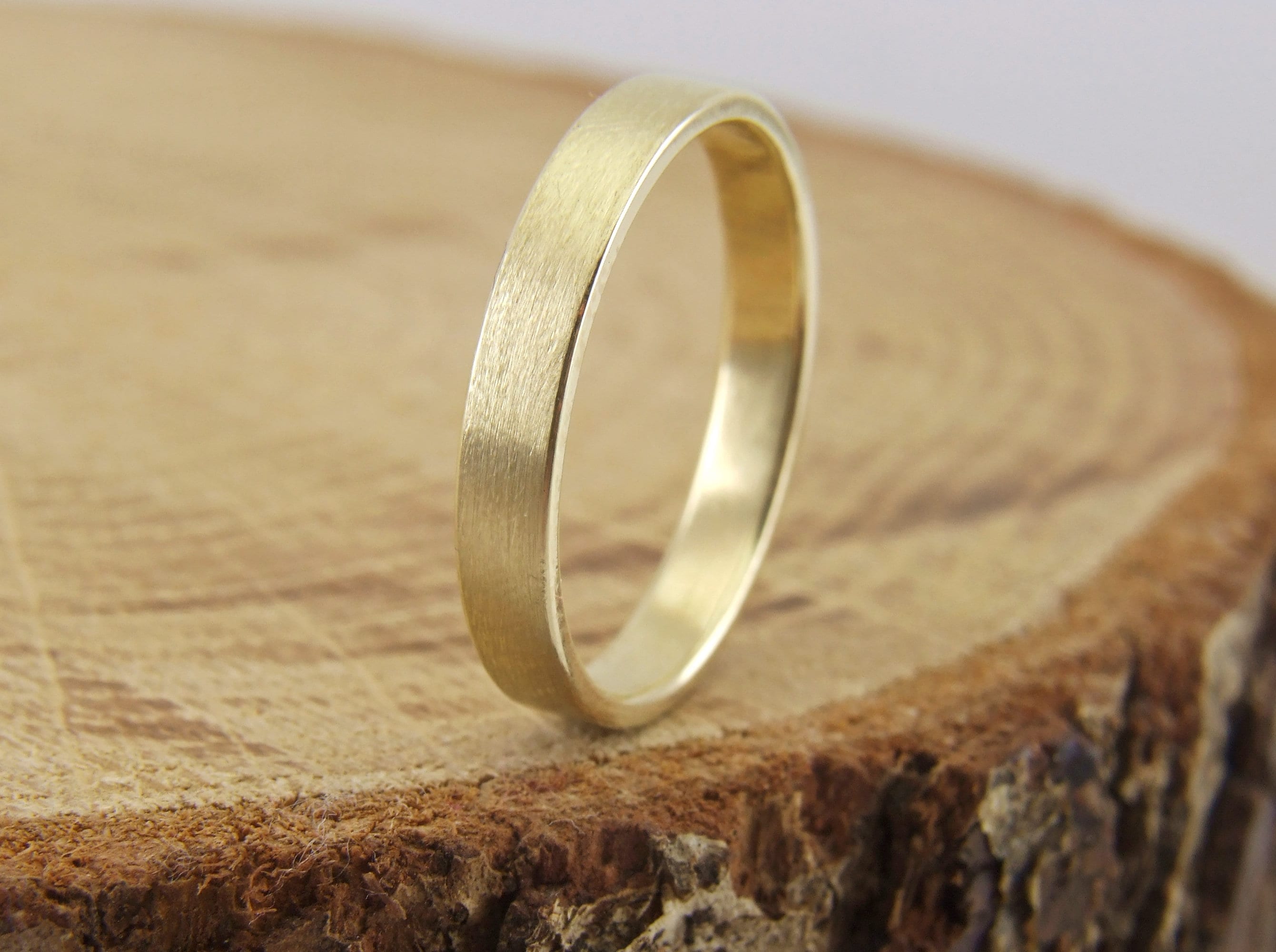 3mm10k Solid Gold Yellow Gold 1.1mm Thicksolid Gold | Etsy