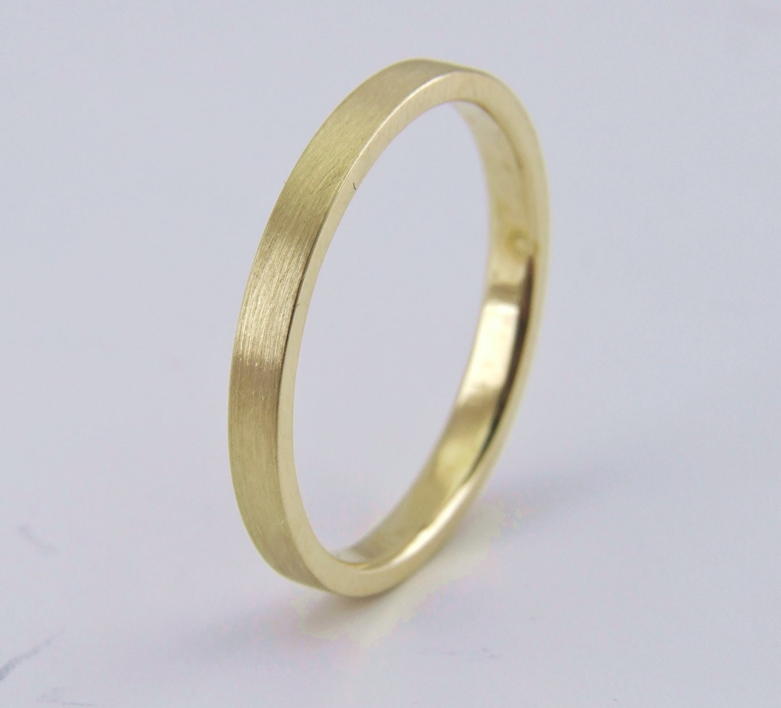 2mm 14K oro sólido oro amarillo oro 1.25 mm de espesor oro | Etsy