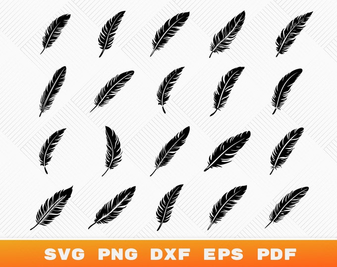 Feder SVG. Federn SVG. Feder Clipart. Feder Silhouette Dateien. SVG ...