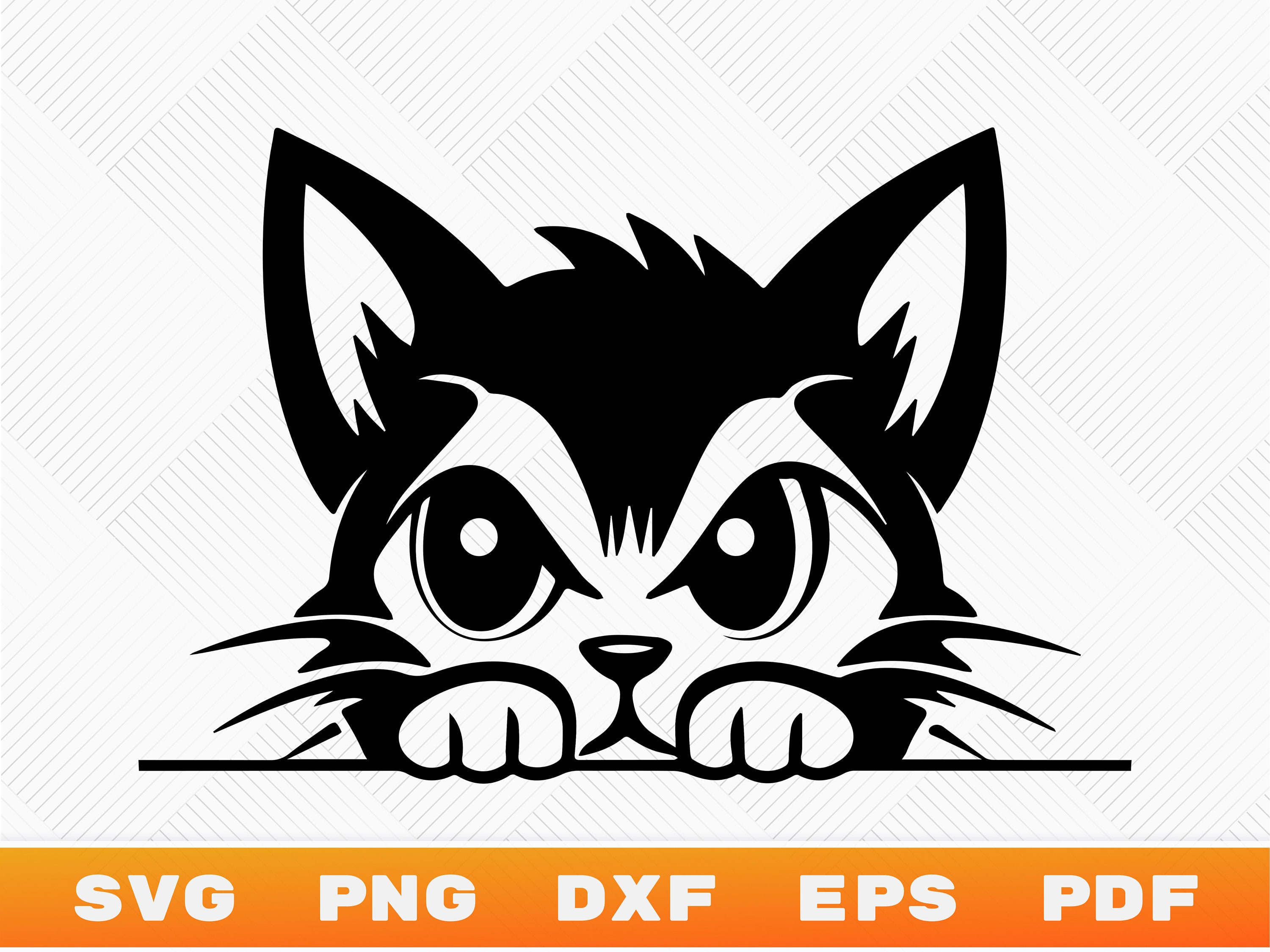 Cat SVG, Peeking Cat Svg, Peeping Cat Svg, Cat Mom Svg, Cute Cat Clipart, Fur Kitten Svg, Cat ...