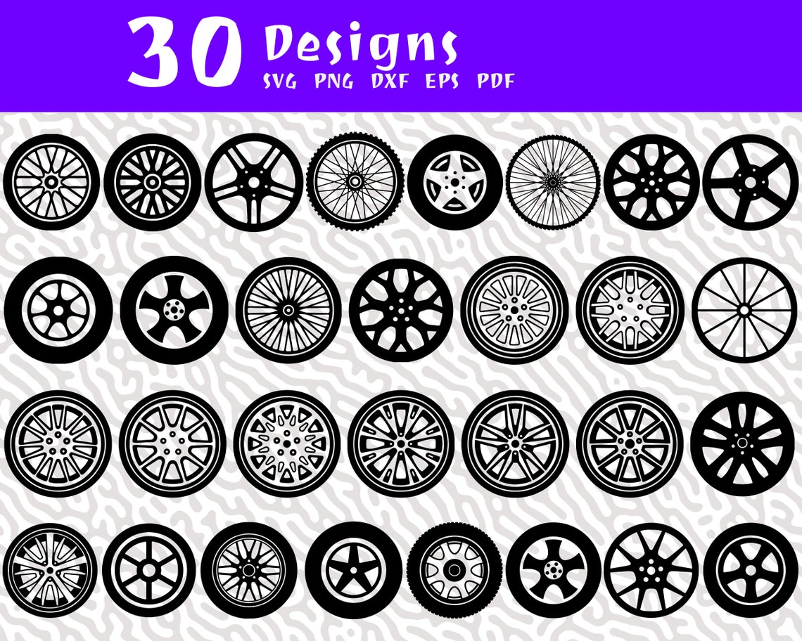Wheel SVG Tire Svg Car Wheel Png Tires Clipart Wheel - Etsy