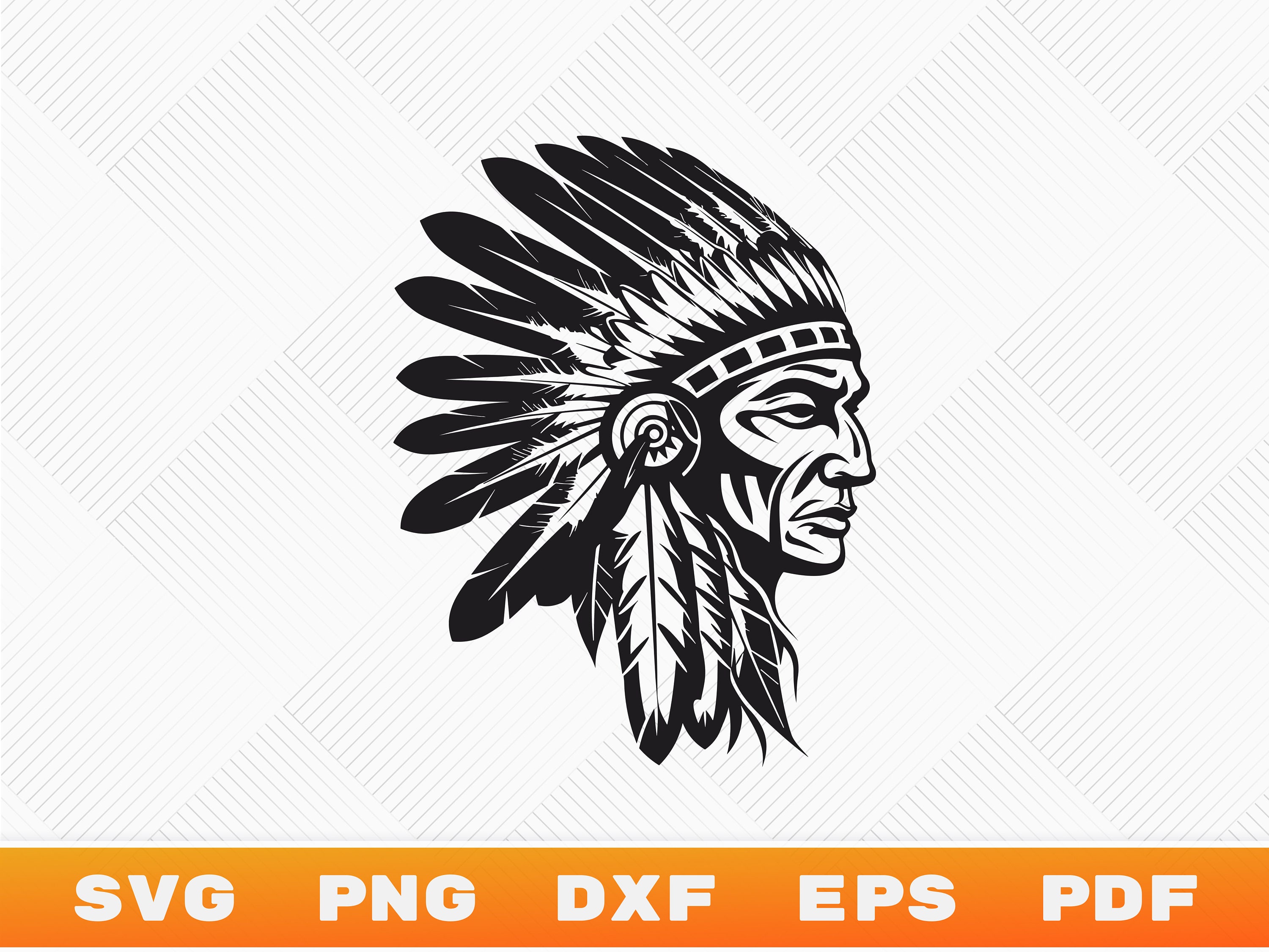 Indian Chief Svg Native American Svg Indian Headdress Svg - Etsy
