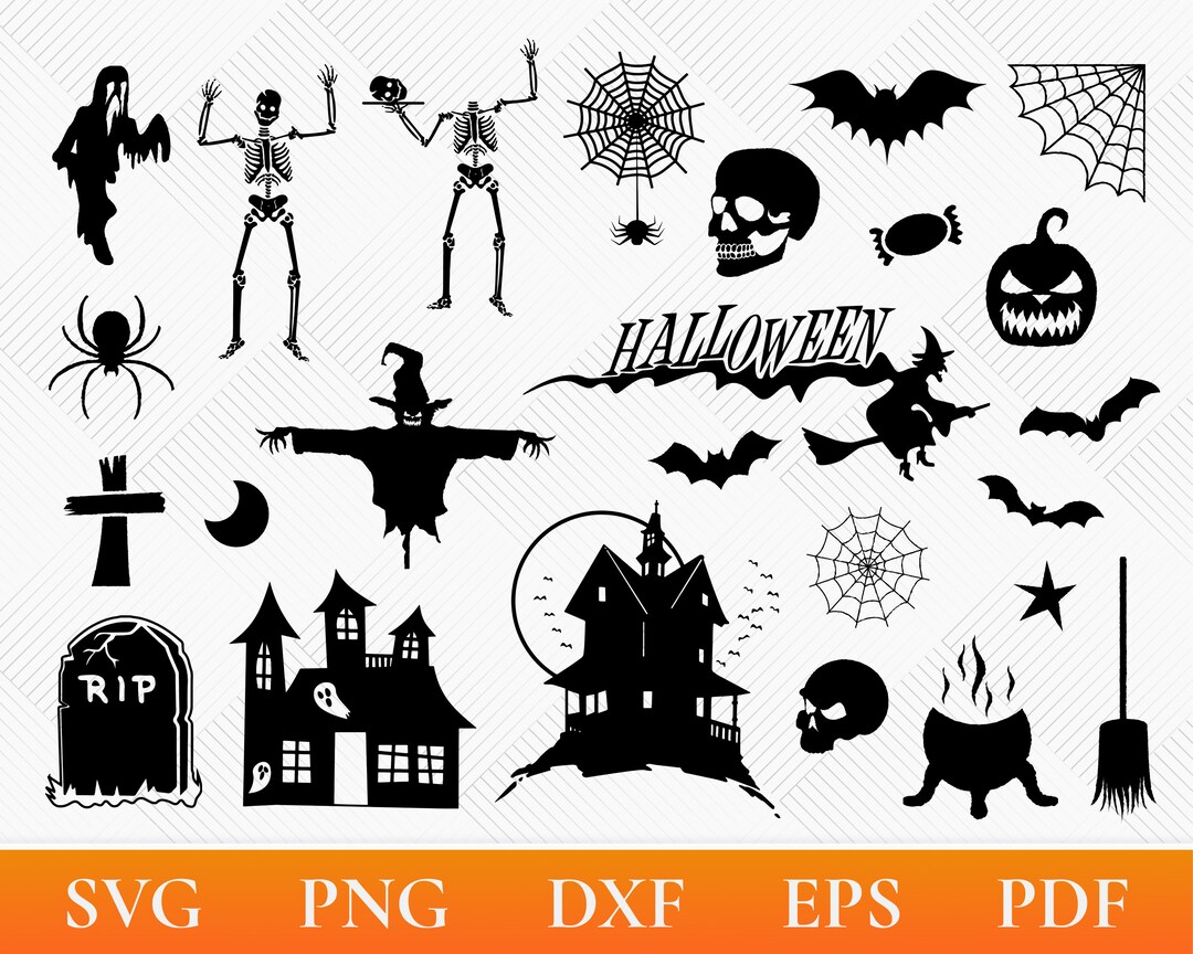 Halloween SVG, Spider Web Svg, Ghost Svg, Scarecrow Svg, Witch Svg ...