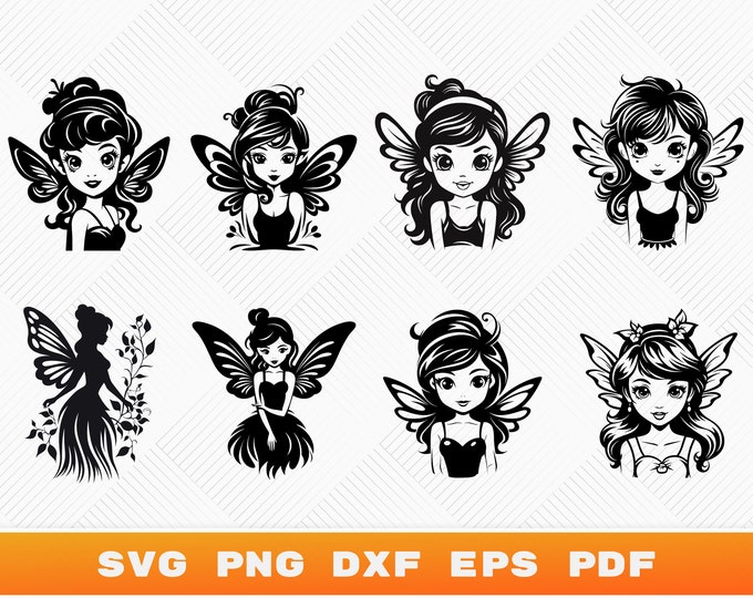 Fee Silhouette SVG, Fee Silhouette SVG Bundle, Fee Clipart, Fee Cricut ...